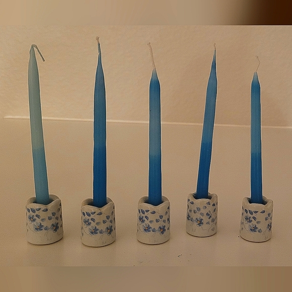 Other | Funny Designs West Germany Blue Flower Vintage Mini Candle ...